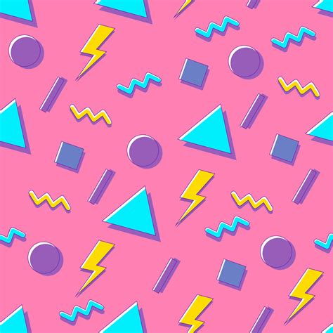 90s Seamless Pattern Vector Art Graphic Design Decorative Background