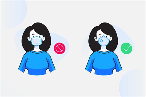 위생 및 의료 개념 보호 마스크 또는 방진 호흡보호구 마스크를 착용 하는 젊은 여성 캐릭터 바이러스 감염 질병 질병 및 대기