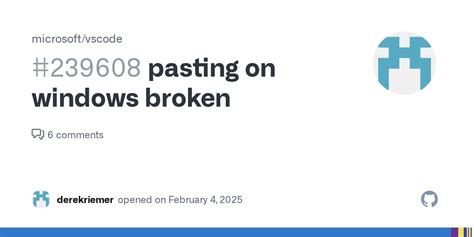 Pasting On Windows Broken · Issue 239608 · Microsoftvscode · Github