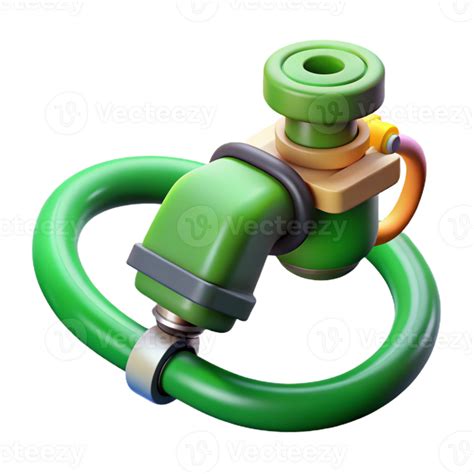 Extraordinary Abstract Smart Irrigation System Green Hose Isolated
