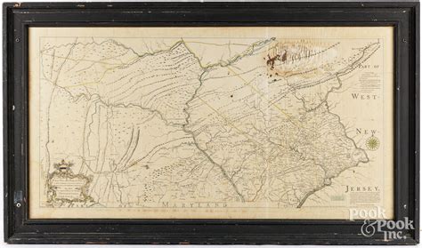 Nicholas Scull Map Of Pennsylvania Sold At Auction On 20th February Pook And Pook