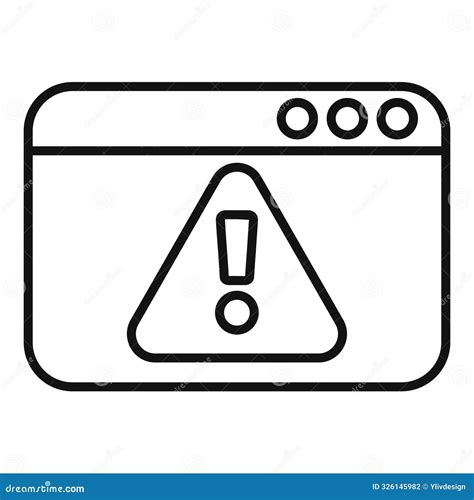 website showing error message with exclamation point in triangle stock