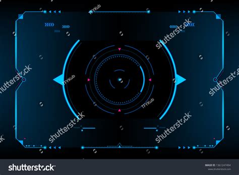 Hud Panel Vr User Interfacefuturistic Conceptvector Stock Vector Royalty Free 1361247494