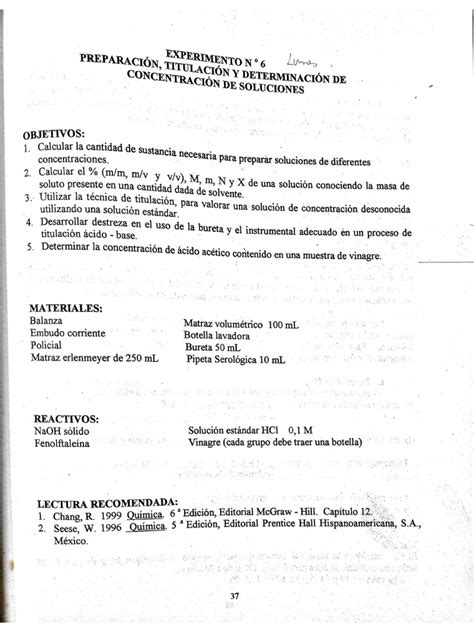 Preparación De Soluciones Pdf