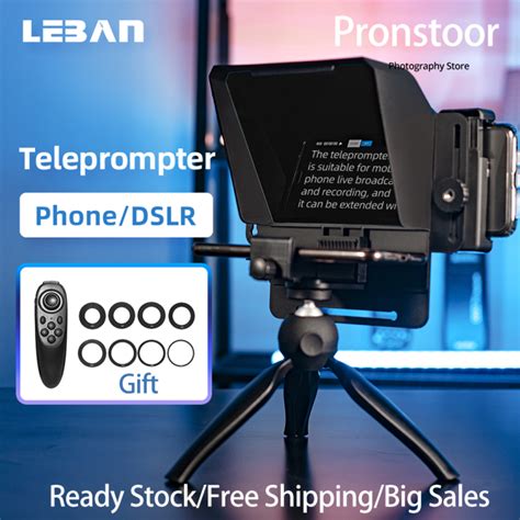 Pronstoor โทรศัพท์และ Dslr บันทึก Teleprompter Mini Teleprompter บันทึก