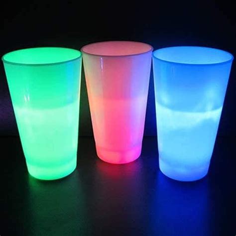 Light Up Drinking Glow Party Cups Set Of 6 16 Oz Glowing Party Led