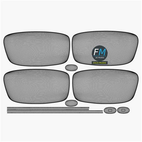 Glasses Half Rim Square By Francescomilanese85 3docean