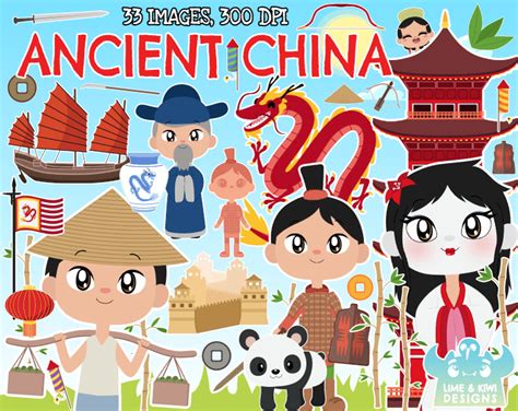 Ancient China Clipart Lime And Kiwi Designs