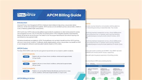 Advanced Primary Care Management Apcm Billing Guide Prevounce