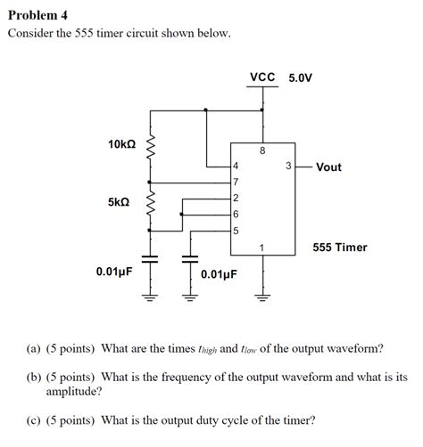 Solved Problem Consider The Timer Circuit Shown Below Chegg Com