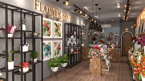 اقتراح اول لتصميم داخلي لمحل بيع الورود صور