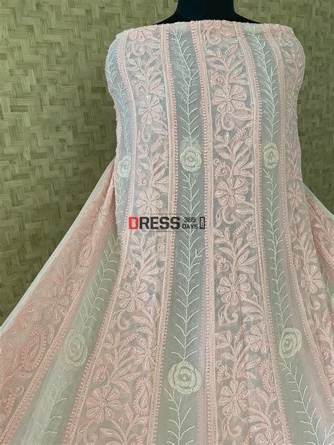 Pink Pearl Lucknowi Chikankari Anarkali Suit Dress365days