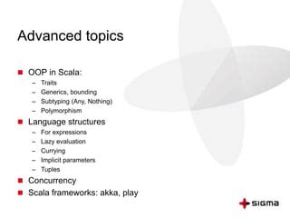 Scala Introduction PPTX Programming Languages Computing