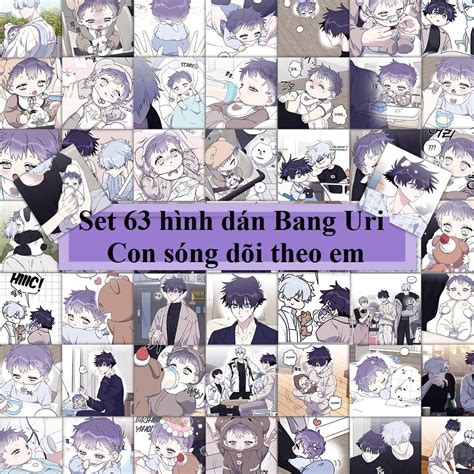 Set 63 Stickers Bang Uri Con Sóng Dõi Theo Em Surge Towards You