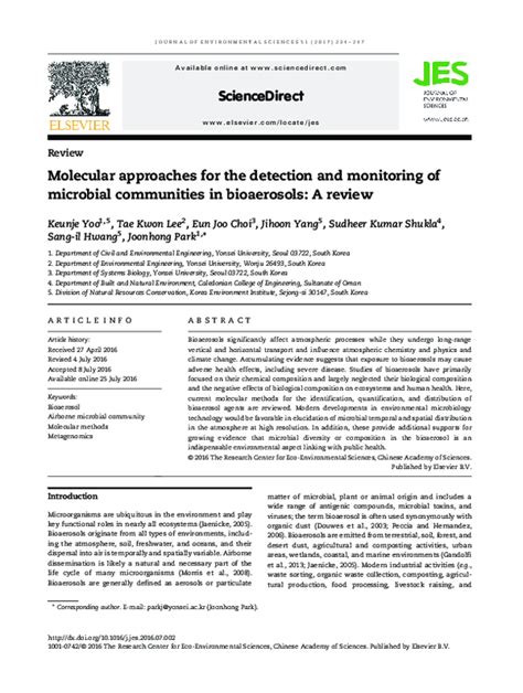 Pdf Molecular Approaches For The Detection And Monitoring Of