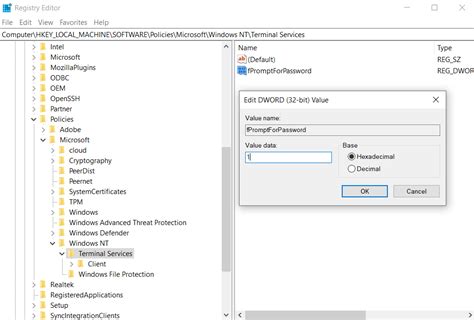 Always Prompt For A Password For Rds Is Disabled