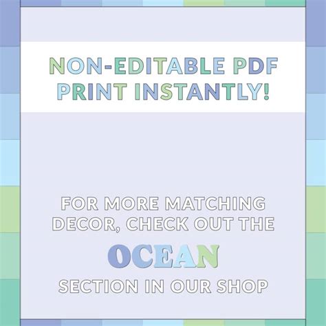 Ocean Theme Bulletin Board Extras Printable Decorative Squiggles And Borders