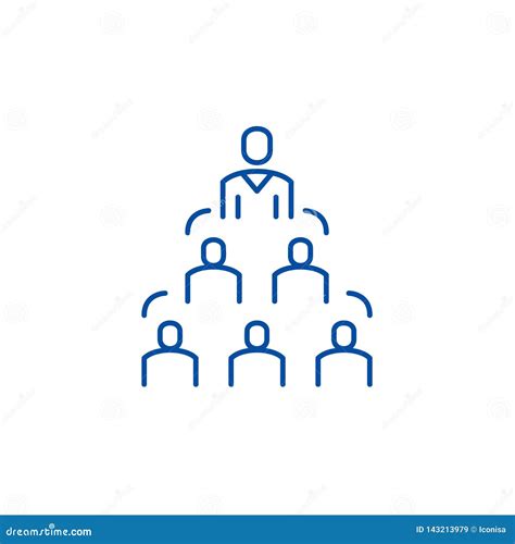 Company Structure Line Icon Concept Company Structure Flat Vector