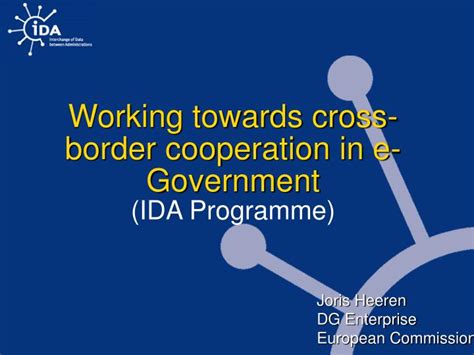Ppt Working Towards Cross Border Cooperation In E Government Ida Programme Powerpoint