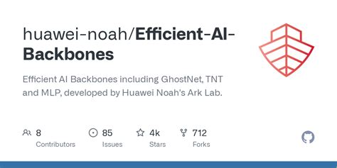GitHub Huawei Noah Efficient AI Backbones Efficient AI Backbones Including GhostNet TNT And