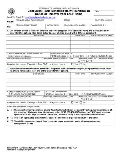 Dcyf Form 15 362 Fill Out Sign Online And Download Fillable Pdf