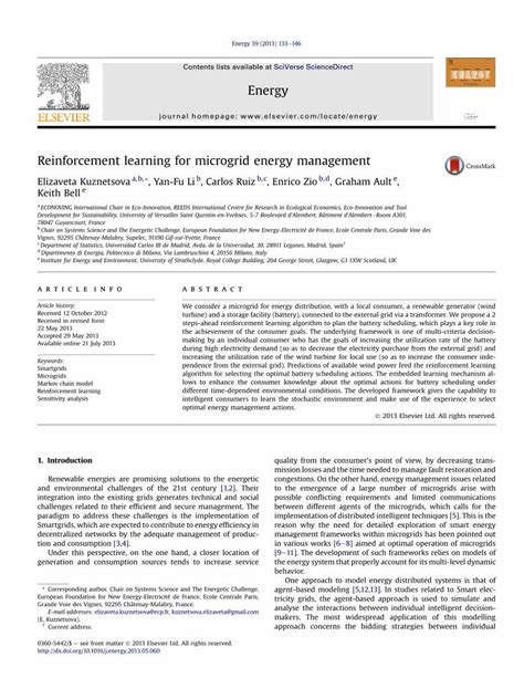 PDF Reinforcement Learning For Microgrid Energy Management DOKUMEN TIPS
