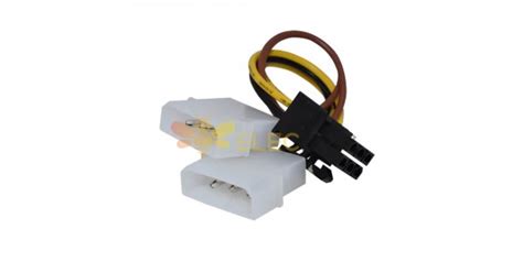 Elecbee Desktop Computer Gpu Power Cable Large 4 Pin To 6 Pin