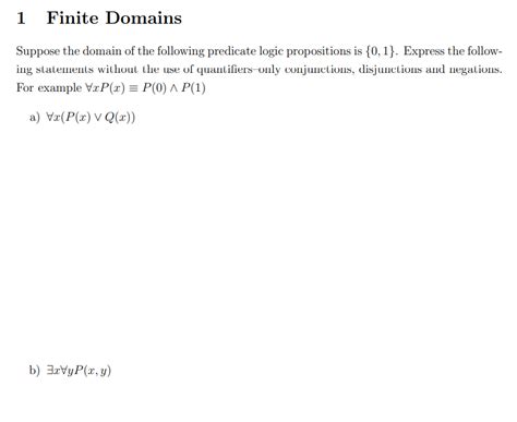 Solved 1 Finite Domains Suppose The Domain Of The Following