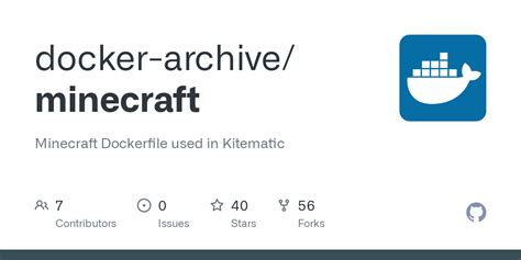 GitHub Docker Archive Minecraft Minecraft Dockerfile Used In Kitematic