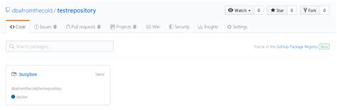using the github package registry to store container images dba from the cold