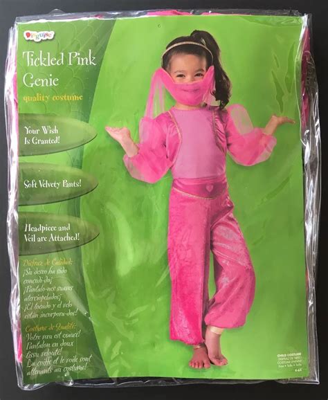 Nwt Disguise 4 6x Tickled Pink Genie Jasmine Costume One Piece Jumpsuit