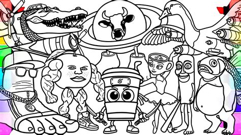 Brainrot Evolution Coloring Pages 2025