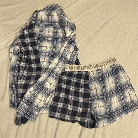 Cute Hollister Pajama Set Only Worn Once Super Depop