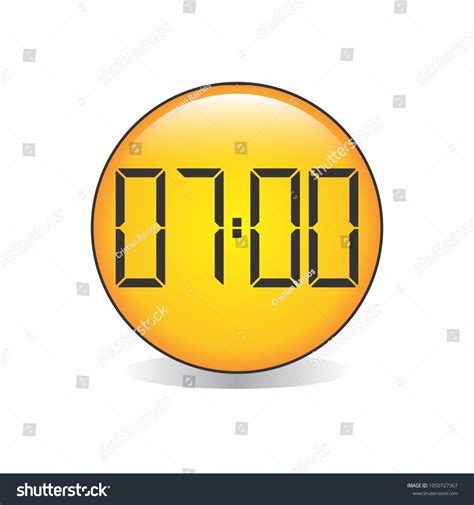 Seven Oclock Digital Clock Emoji Vector Vector Có Sẵn Miễn Phí Bản