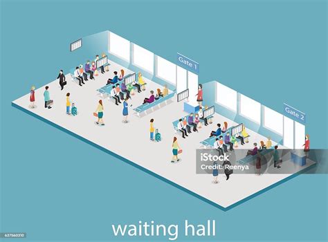 공항에서 등소 측정 플랫 3d 벡터 내부 대기실 3차원 형태에 대한 스톡 벡터 아트 및 기타 이미지 3차원 형태 가방 가정의 방 Istock