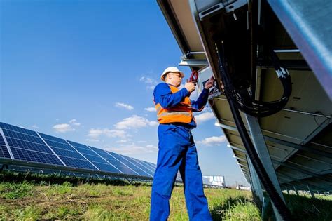 Premium Photo The Inspector Checks The Actual Output Voltage Level Of Inverter