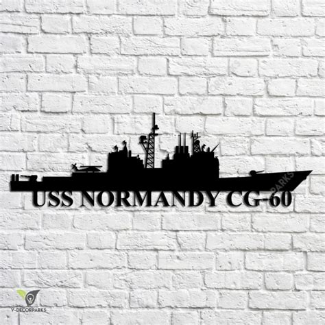Uss Normandy Cg 60 Navy Ship Metal Art Navy Ships Silhouette Metal