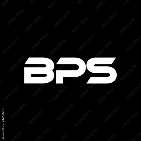Bps Letter Logo Design With Black Background In Illustrator Vector