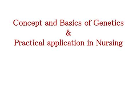 Introduction To Genetics Ppt Introduction To Genetics Ppt