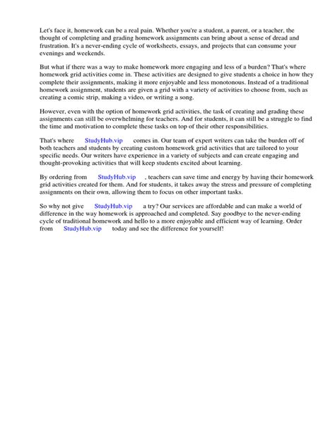 Homework Grid Activities Pdf Homework Safari Web Browser