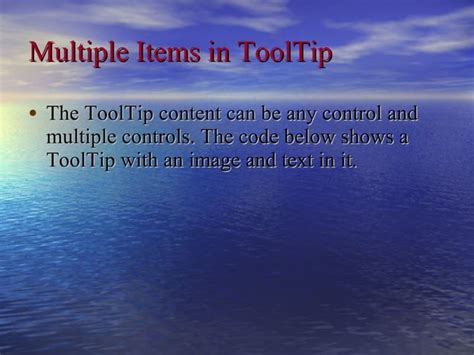 Creating Tooltip Using Silverlight20 Ppt