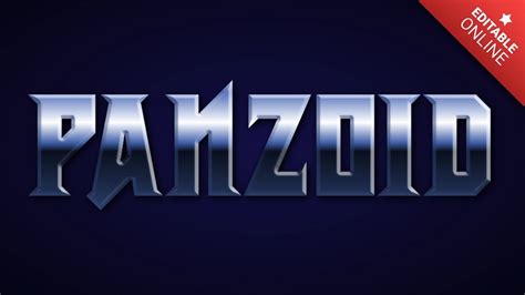 Panzoid Text Style Effects Generator