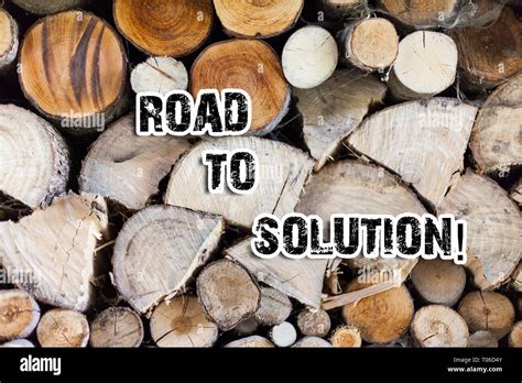 Conceptual Hand Writing Showing Road To Solution Concept Meaning Path You Go To Solve Problem