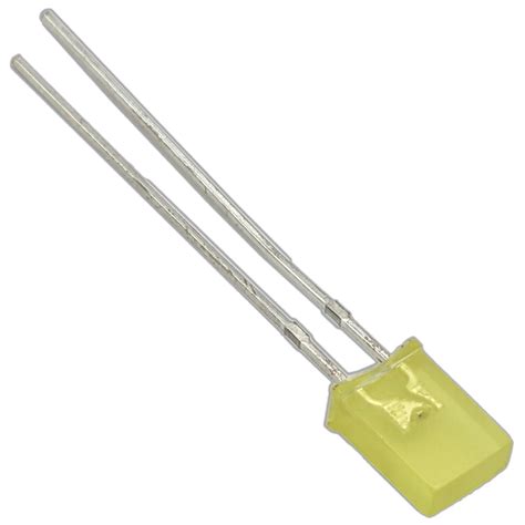 100 Pack Yellow Rectangular Leds Diffused Lens 5mm X 2mm X 7mm Sciencepurchase