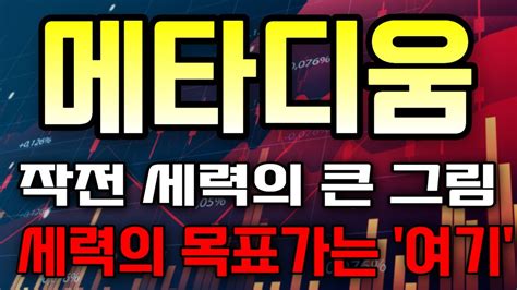 메타디움 코인🥇 무조건 승리한다🥇 메타디움코인메타디움코인전망메타디움코인분석 Youtube