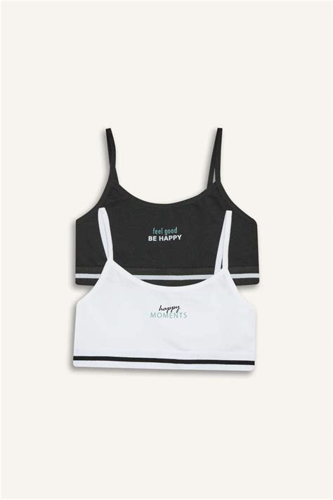 White Girls And Teens Printed 2 Piece First Bra 3266758 Defacto