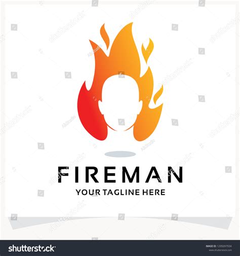 Fire Man Logo Head Fire Logo Stock Vector Royalty Free 1295097934 Shutterstock