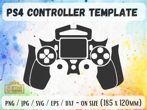 Ps4 Controller Skin Template Cutting Template Svg Eps  Dxf Png Vector Cut File Etsy
