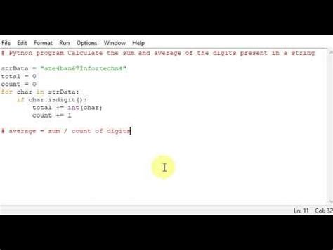 Python Program Calculate The Sum And Average Of The Digits Present In A