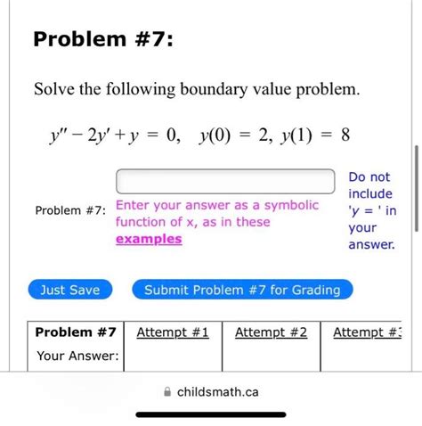 Solved Solve The Following Boundary Value Problem